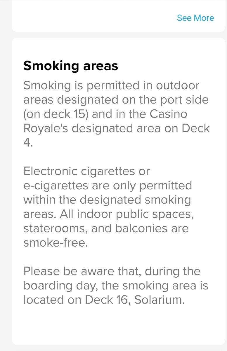 Oasis smoking areas - Royal Caribbean International - Cruise Critic ...
