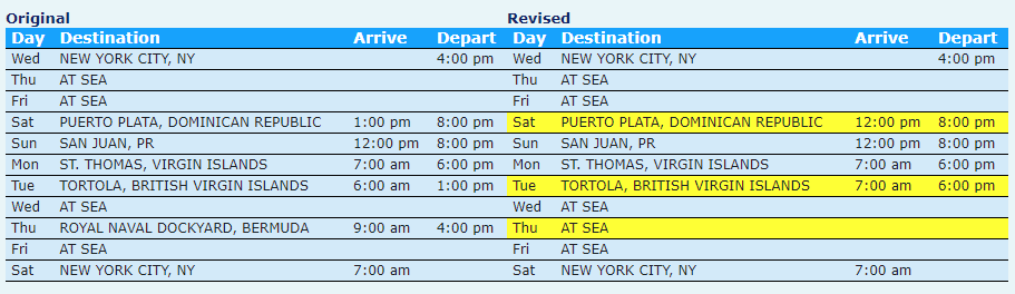 NCL Itinerary Changes After Final Payment *just the facts* - Norwegian ...