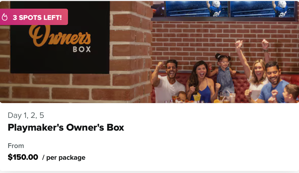 Playmakers Owners Box (NFL) - Royal Caribbean International - Cruise ...
