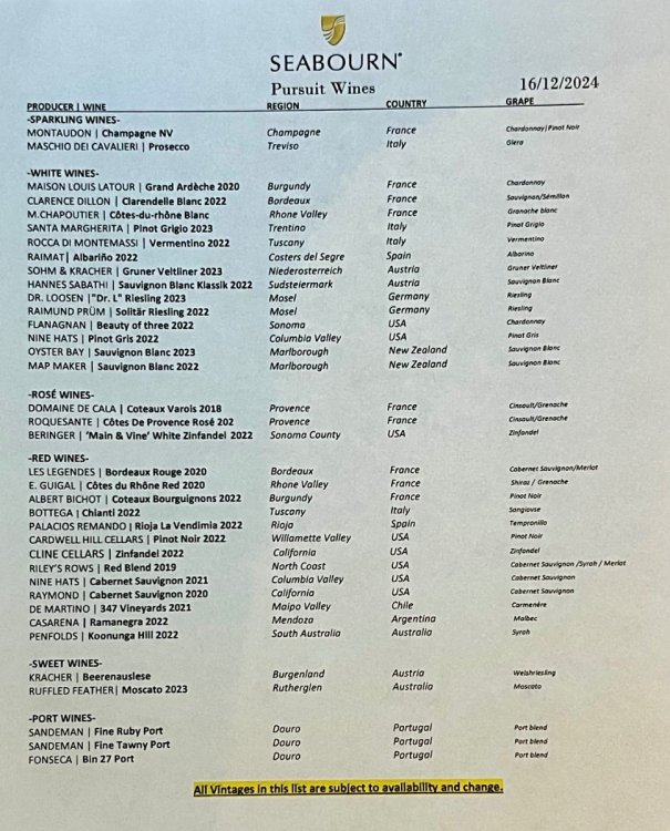 Included Wines 12/22-1/5 - Page 2 - Seabourn Cruise Line - Cruise ...