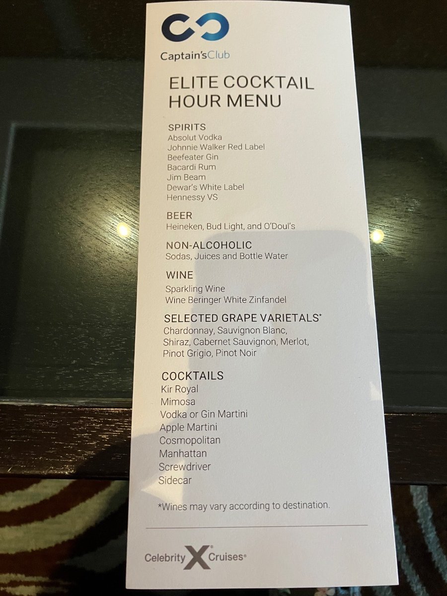 Elite perks? - Celebrity Cruises - Cruise Critic Community