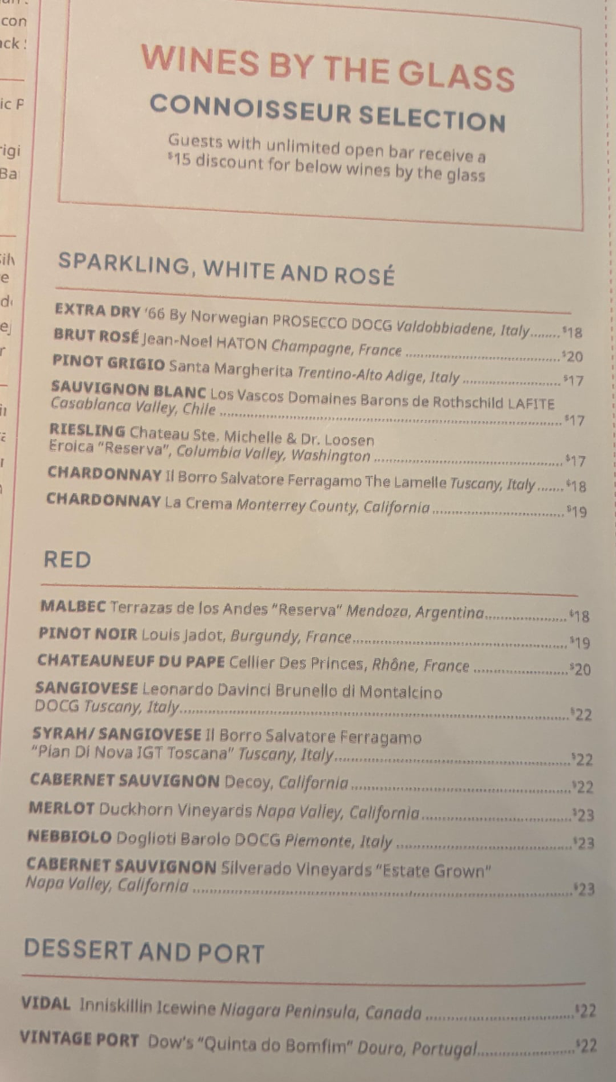 More at sea wine list? - Norwegian Cruise Line - Cruise Critic Community