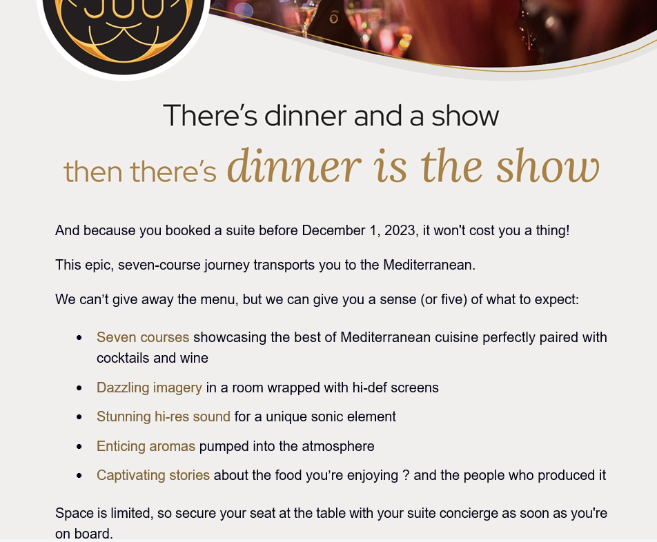 Enchanted suite guests - 360 still included? - Princess Cruises ...