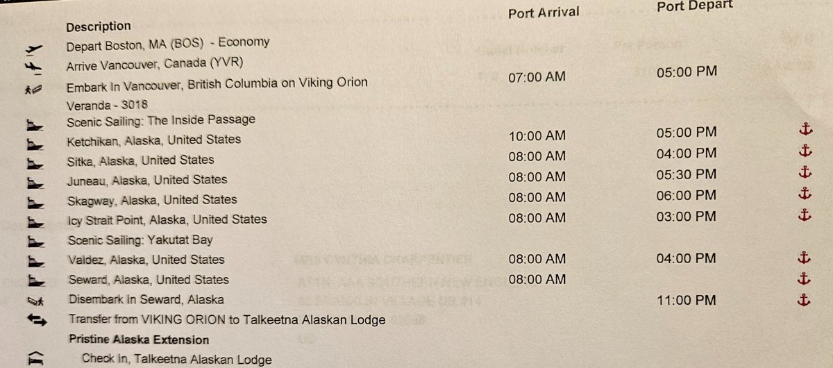 Viking Alaska Inside Passage: tender ports vs. walk-off-the-ship ports ...