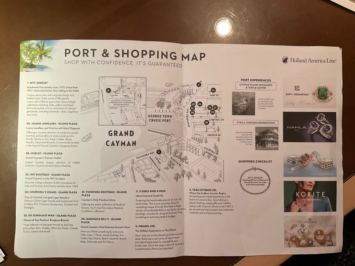 Do we still get port maps? Shore excursion booklet? - Page 2 - Holland ...