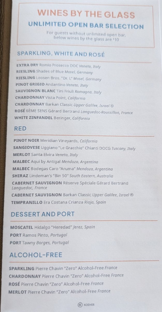 All Fleet Generic Bar Menu from Dec 2024 - Norwegian Cruise Line ...