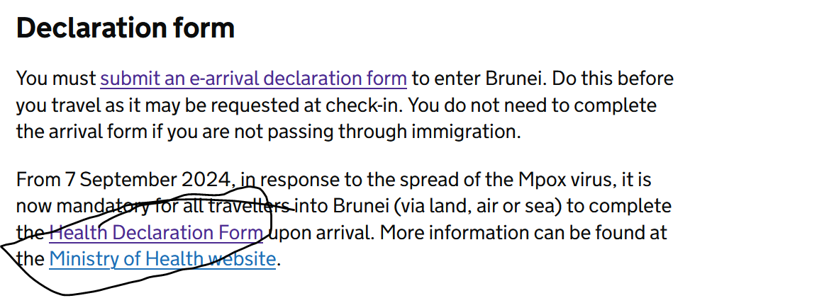 NCL and how to submit BruHealth declaration for Brunei - Norwegian ...