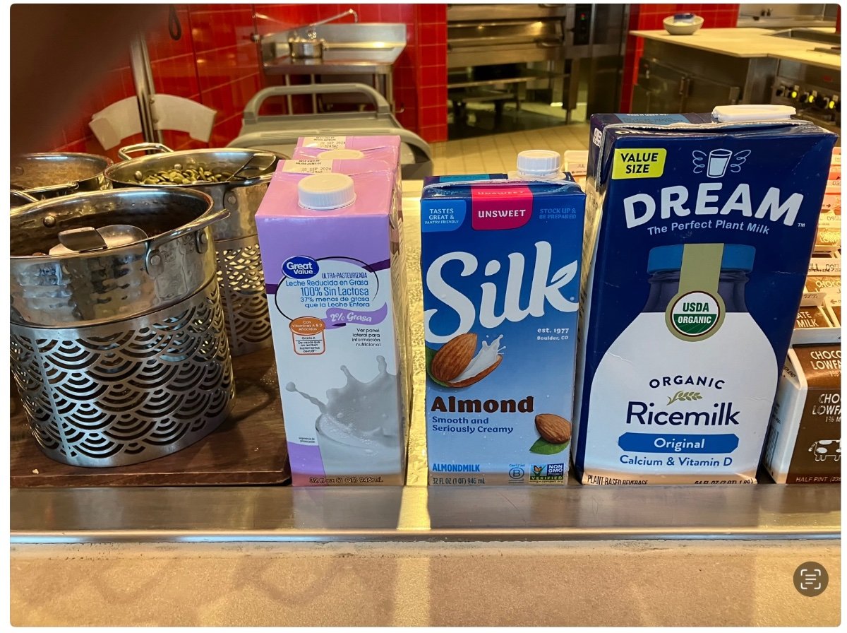 almond milk onboard - MSC Cruises - Cruise Critic Community
