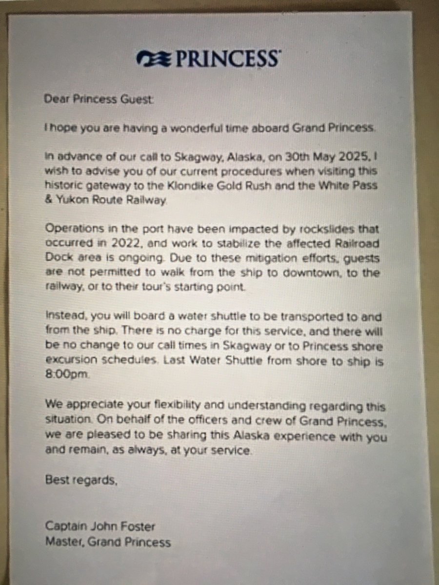 Tender in Skagway? - Princess Cruises - Cruise Critic Community