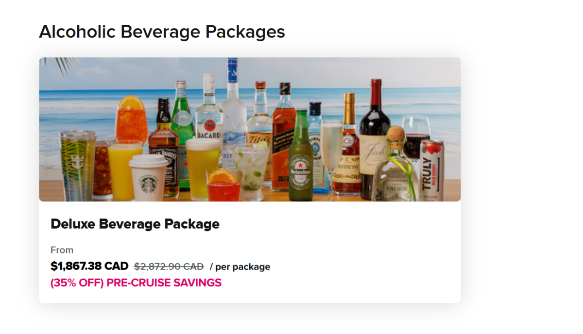 Amazing change to drink package - Royal Caribbean International ...