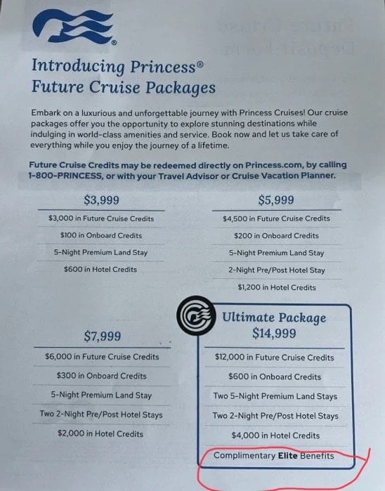 Princess Package Offer - Princess Cruises - Cruise Critic Community