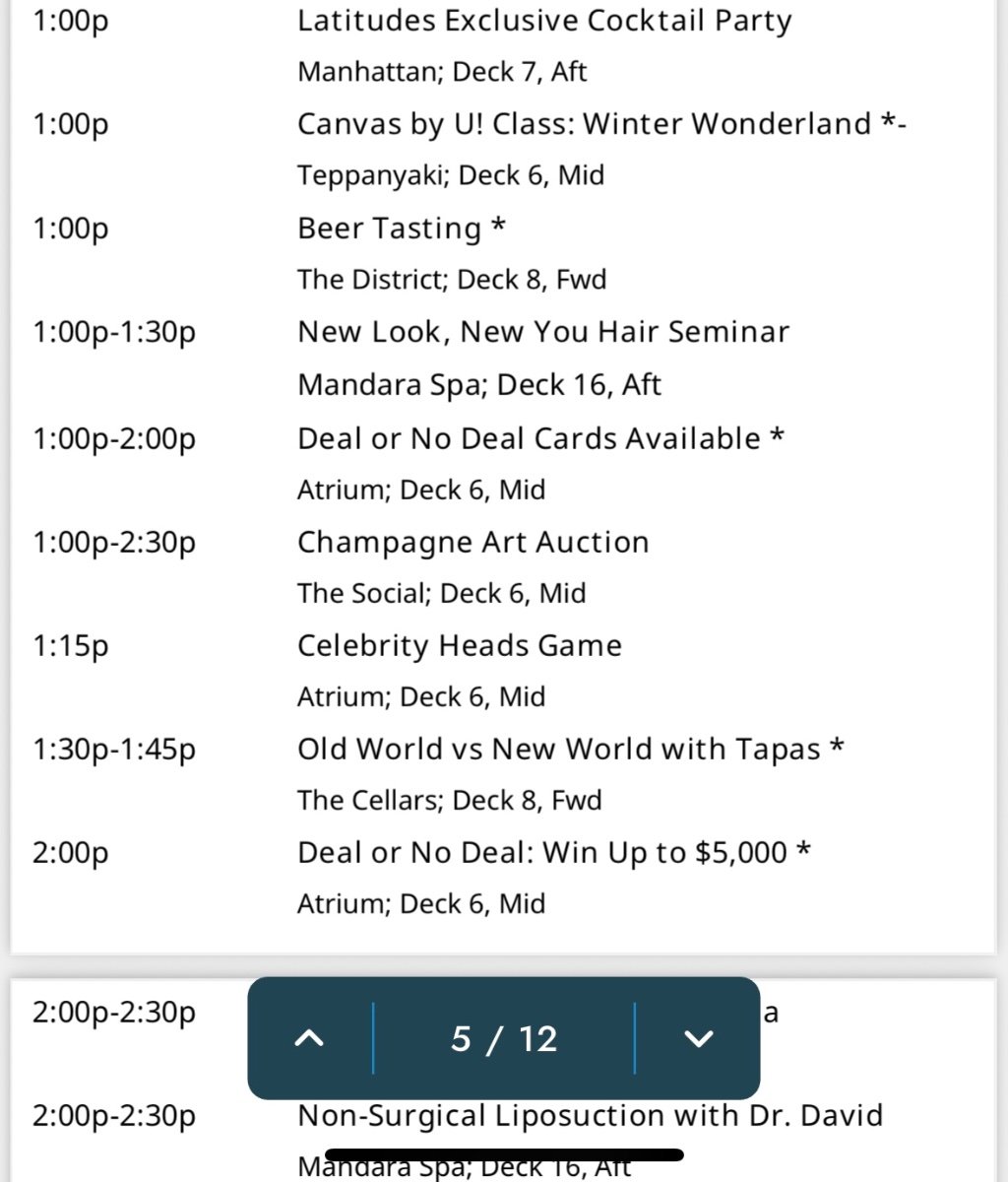 Freestyle Daily changes fleet wide - back to one chronological schedule ...