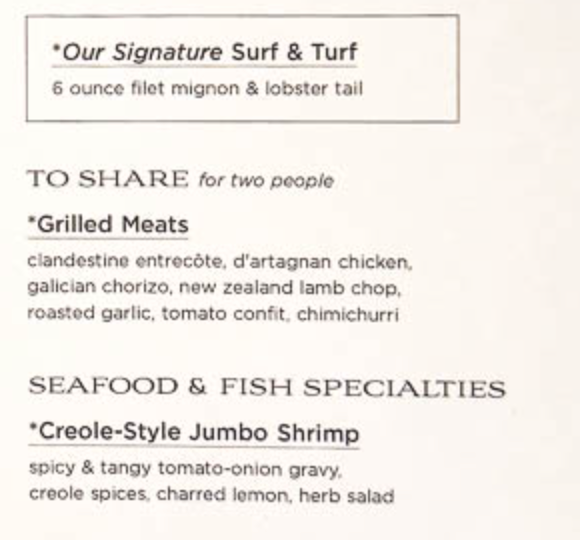 New Menu in Prime 7? - Regent Seven Seas Cruises - Cruise Critic Community
