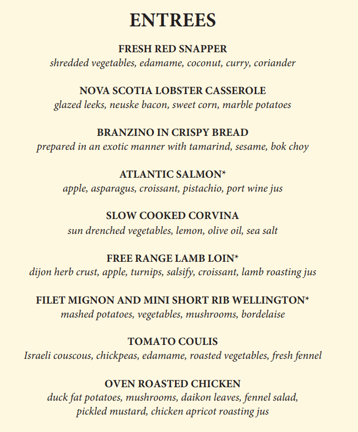 Eden Tasting Menu - Opinion Sought - Celebrity Cruises - Cruise Critic ...