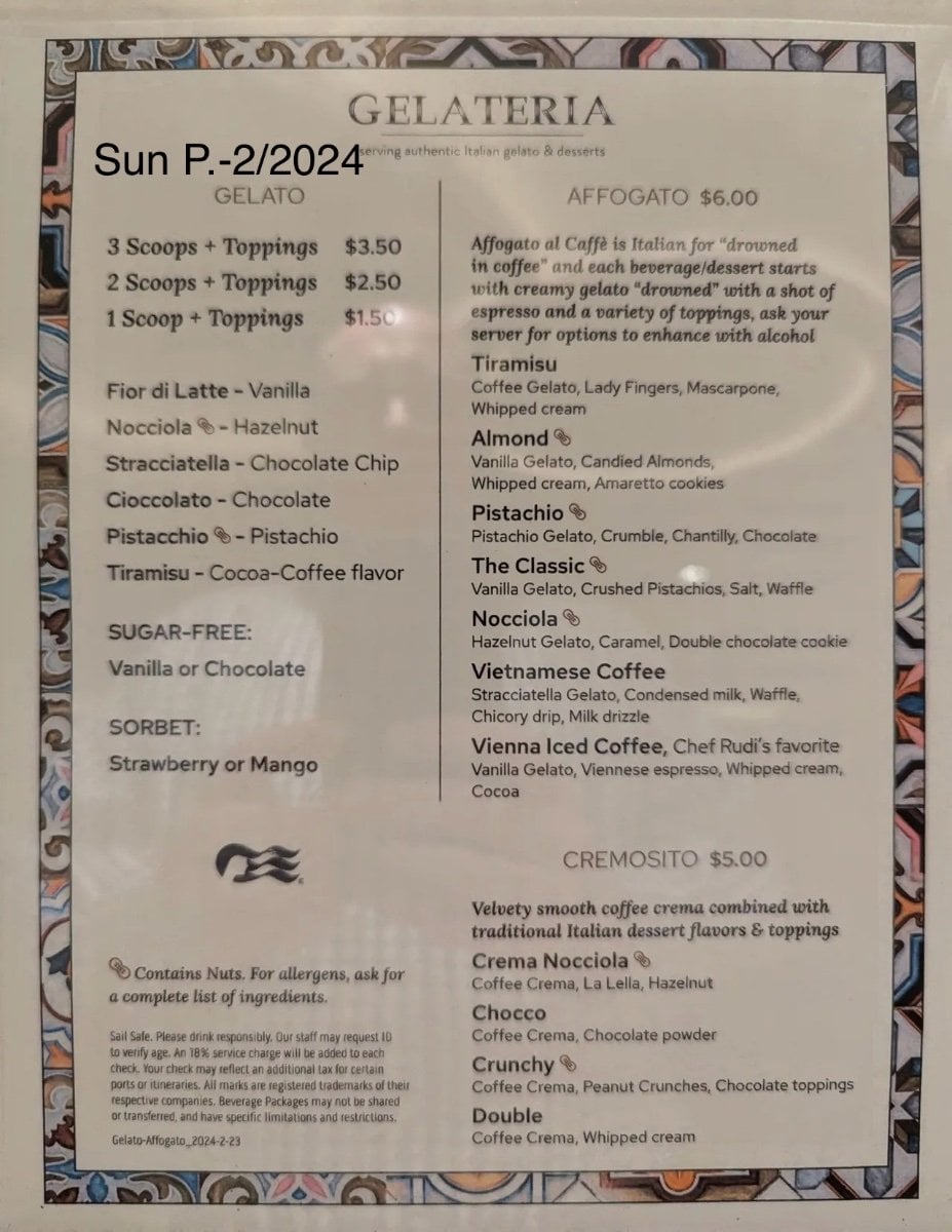 Gelato - Princess Cruises - Cruise Critic Community