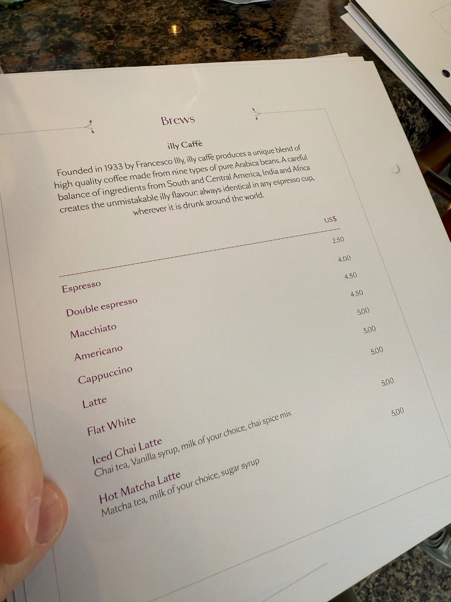 Specialty Coffee on QM2 - Cunard Line - Cruise Critic Community