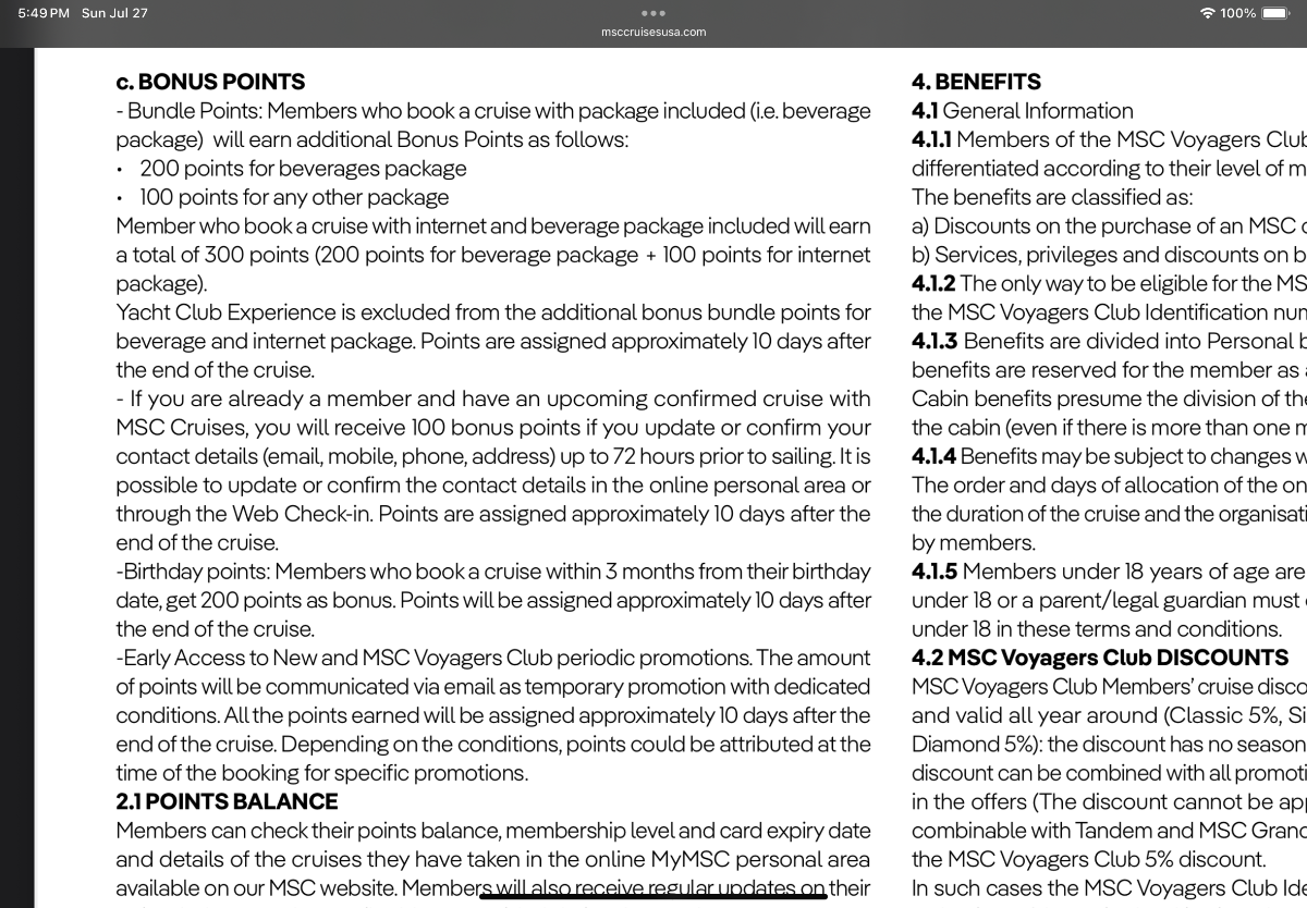 Ideas On How To Earn 1000 More Points? - Page 3 - MSC Cruises - Cruise ...