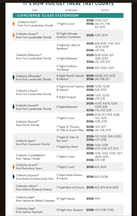 Blue Chip Club - Celebrity Cruises - Cruise Critic Community