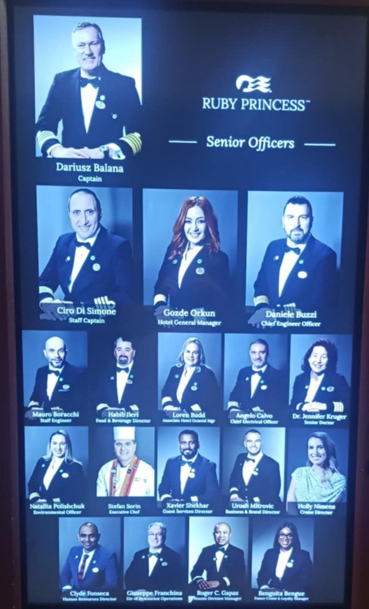 Princess Senior Ship Staff, inc Cruise Directors & Entertainment ...