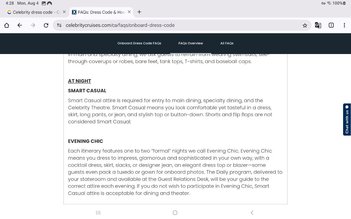Celebrity dress code - Celebrity Cruises - Cruise Critic Community