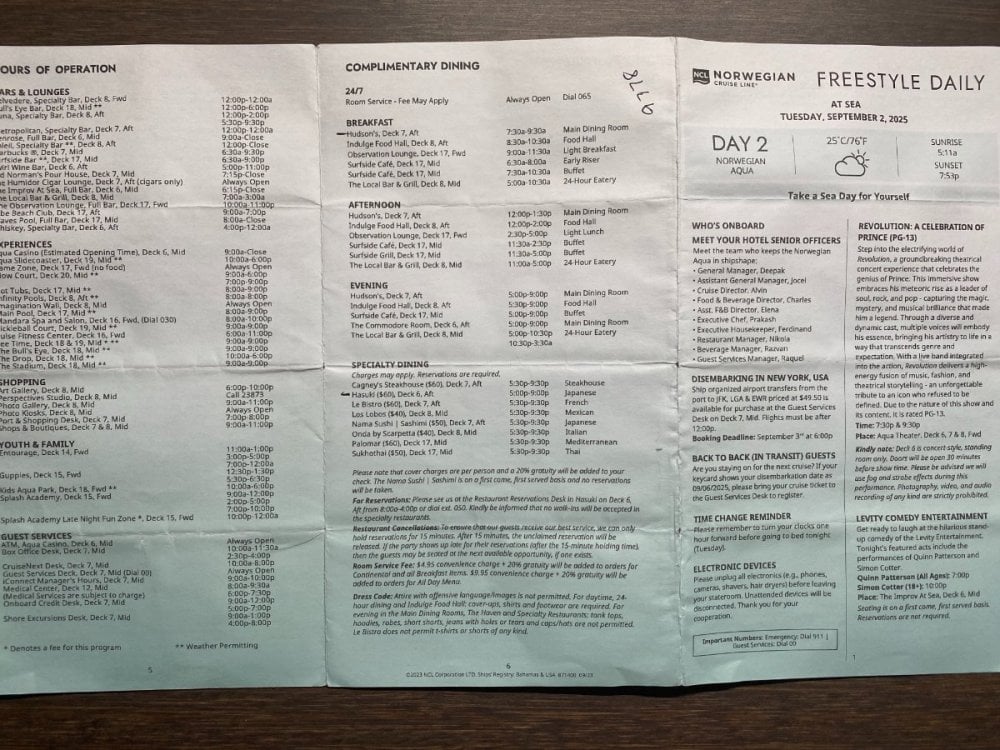 Aqua freestyle daily? - Norwegian Cruise Line - Cruise Critic Community