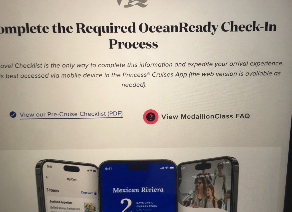 Check in question - Princess Cruises - Cruise Critic Community
