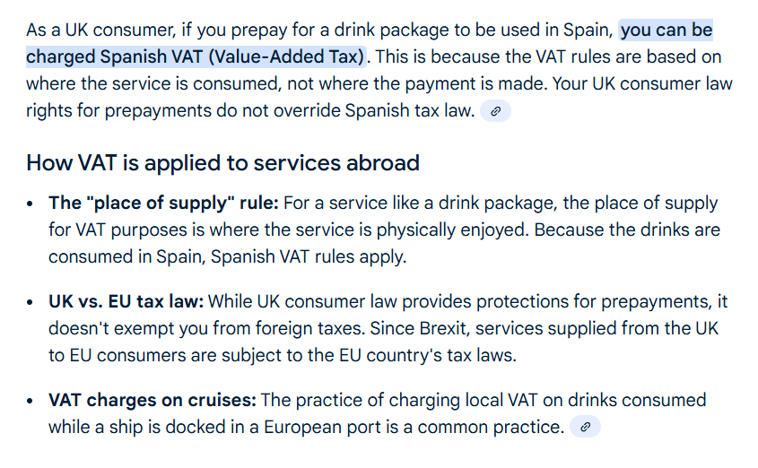 VAT is being charged for drinks even w/ MAS - Page 12 - Norwegian ...