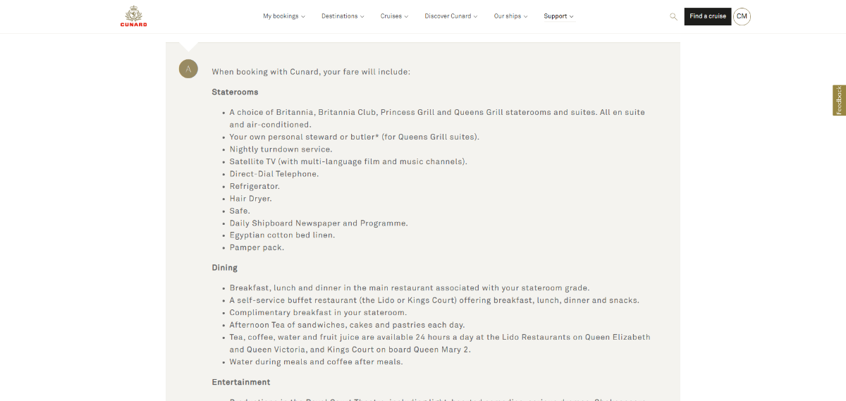 Bedding material - Cunard Line - Cruise Critic Community