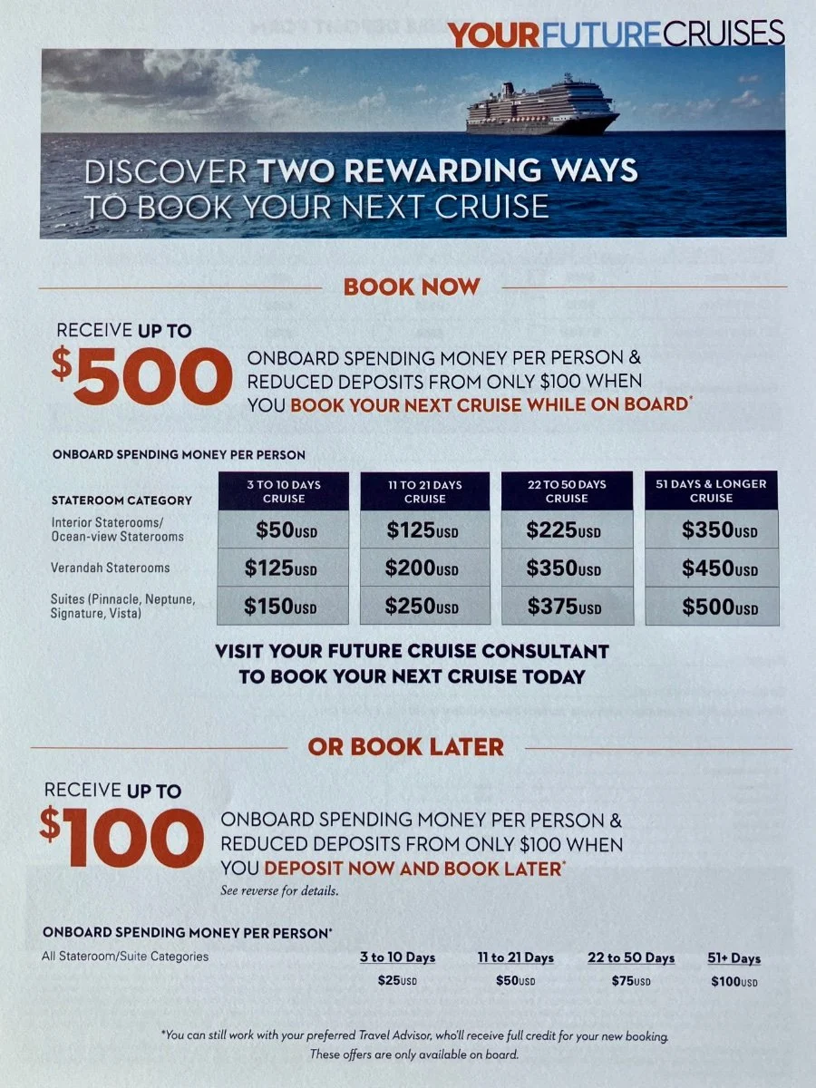 Advantage of booking on-board - Holland America Line - Cruise Critic ...