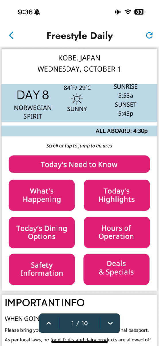 No more paper Freestyle Daily? - Norwegian Cruise Line - Cruise Critic ...