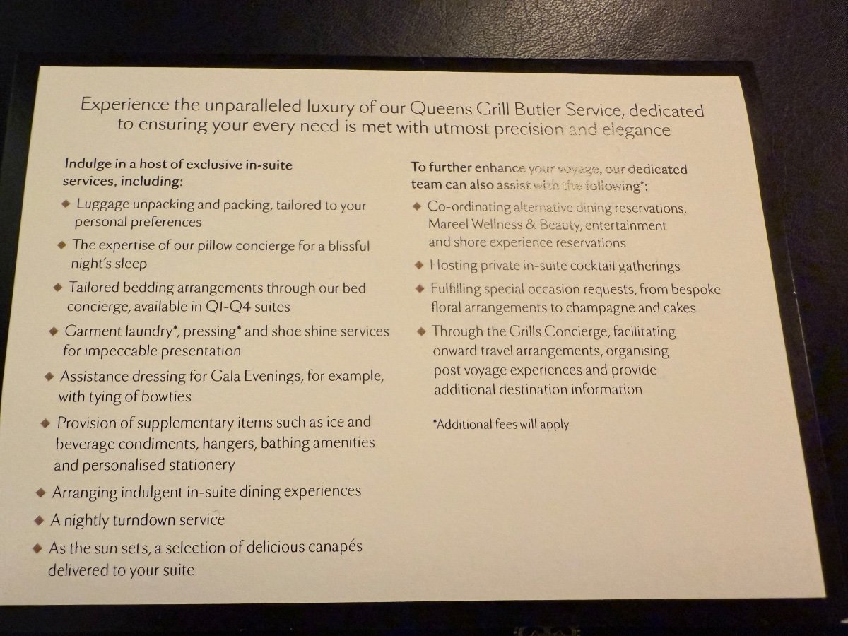 Butler Services - Cunard Line - Cruise Critic Community