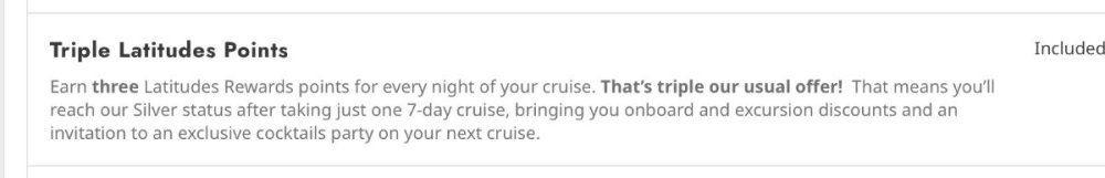 Triple Up and Triple Latitude Points - Norwegian Cruise Line - Cruise ...