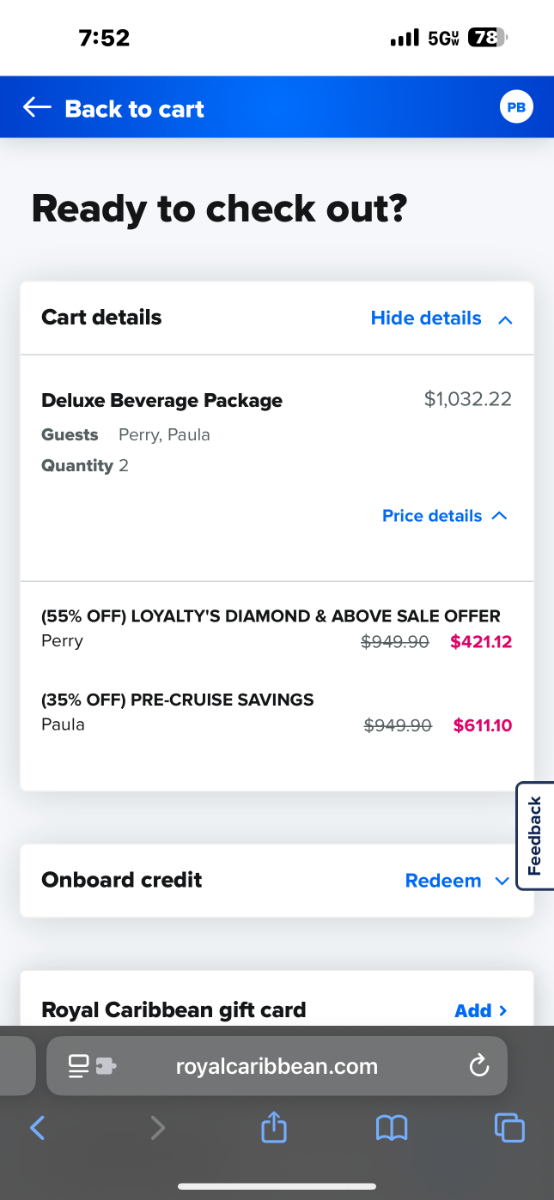 No gratuities on DBP - Royal Caribbean International - Cruise Critic ...