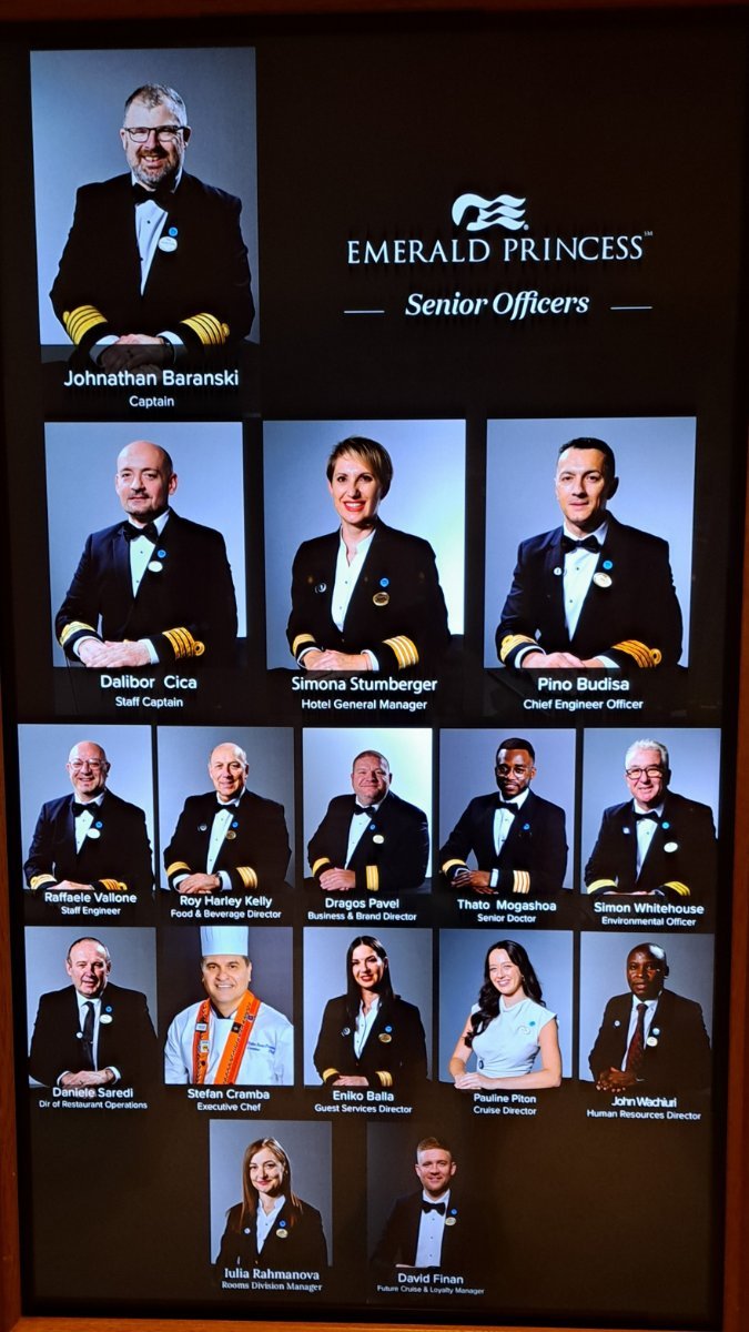 Princess Senior Ship Staff, inc Cruise Directors & Entertainment ...