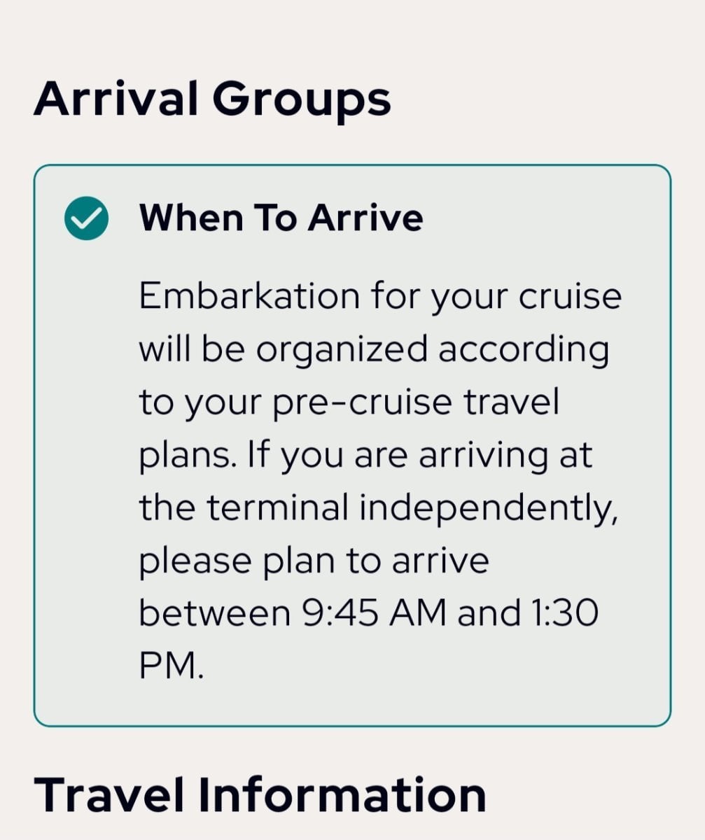 Princess Introduces "Arrival Groups" on the App - and surprise surprise ...