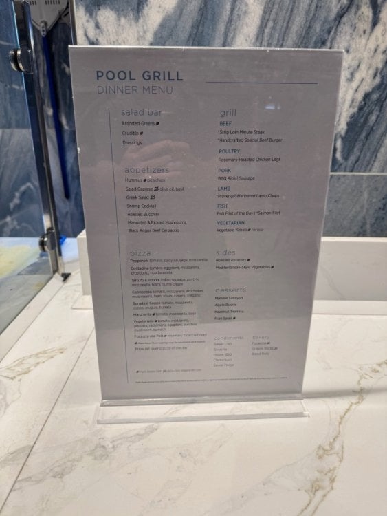 Dinner at the Pool Grill officially across the fleet - Regent Seven ...