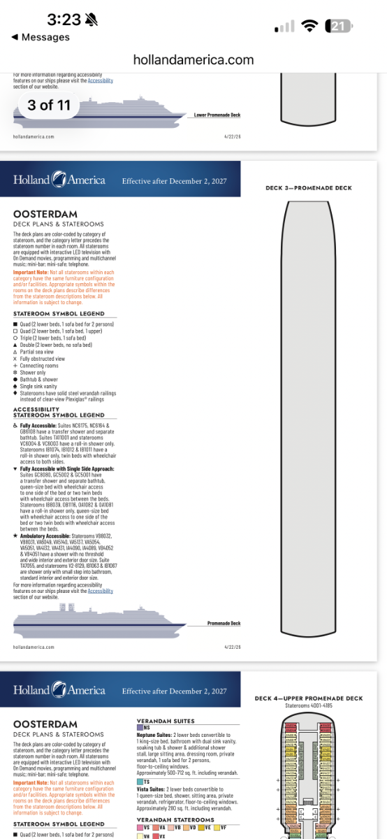 New “Evolutionized” Deck Plan on Oosterdam has been released - Page 2 ...