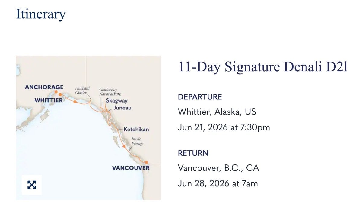 LIVE🥂Nieuw Amsterdam🚢 11-day Denali Cruise Tour🚢June 17-28, 2026🥂 ...