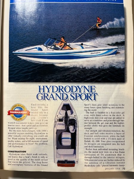 Hydrodyne Grand Sport Elite - open bow DD - Boat Talk - BallOfSpray