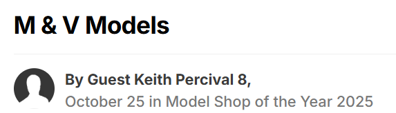 M & V Models (Our Place) - Model Shop of the Year 2025 - Hornby Hobbies ...