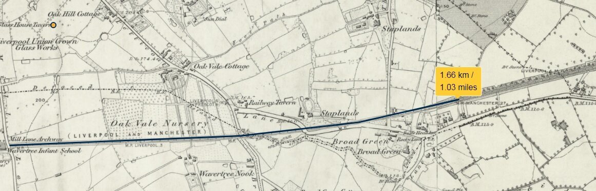Mill Lane Archway to Ainsworth's Bridge,1.03 miles.jpg - Hornby ...