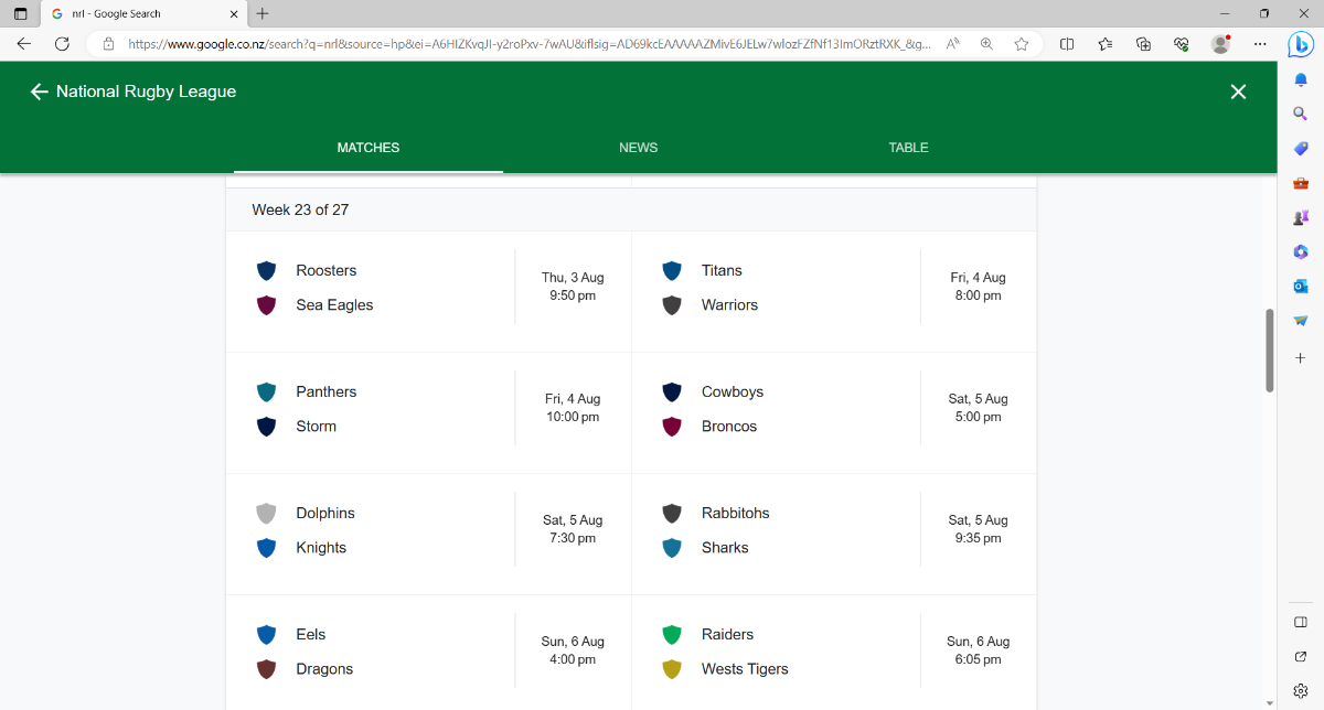 NRL 2023 Comp Round 23 Enter here - General Sport - The Race Place
