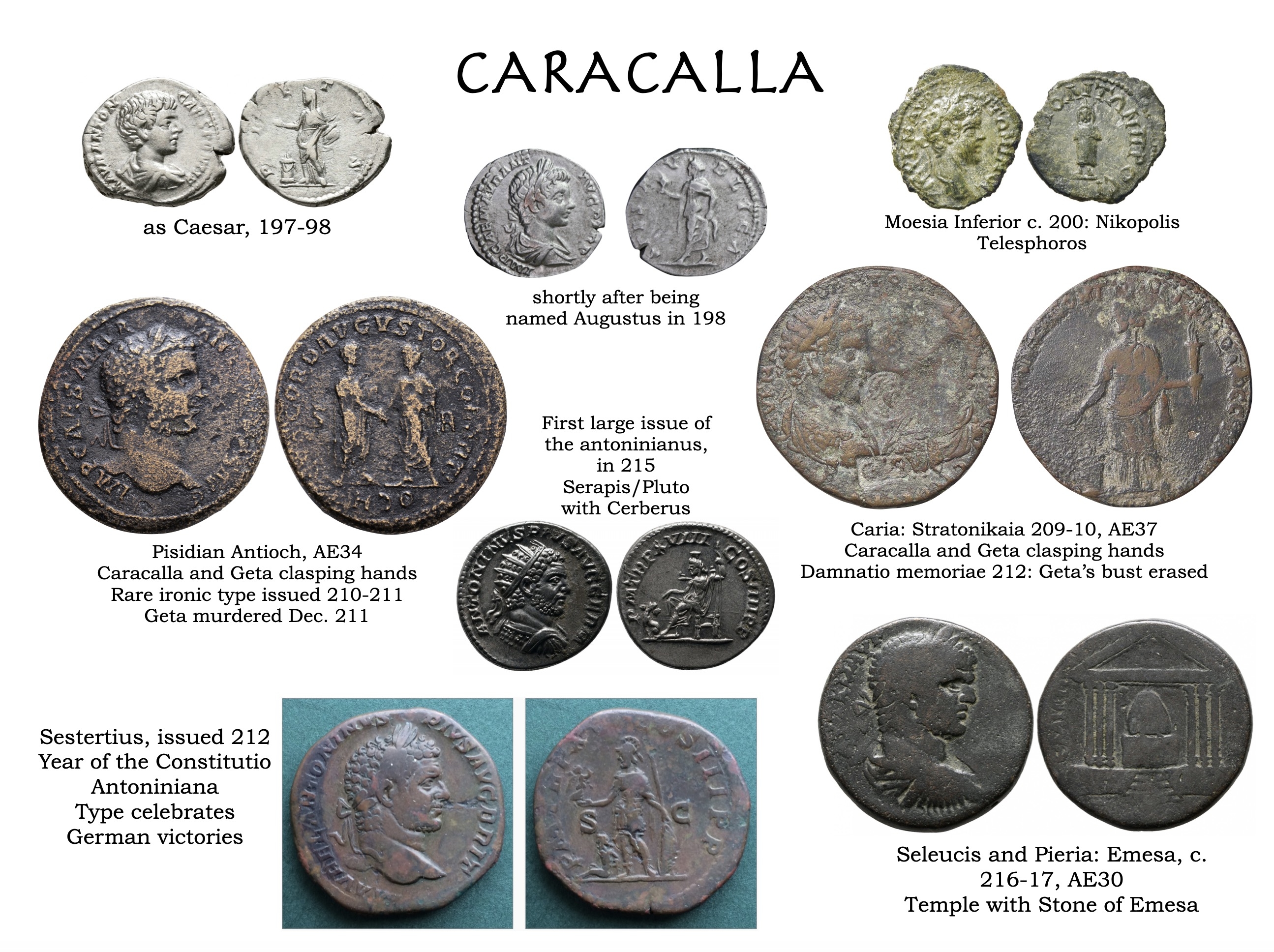 Caracalla Roman emperor from 198 to 217 - Roman Imperial Coins - Numis ...