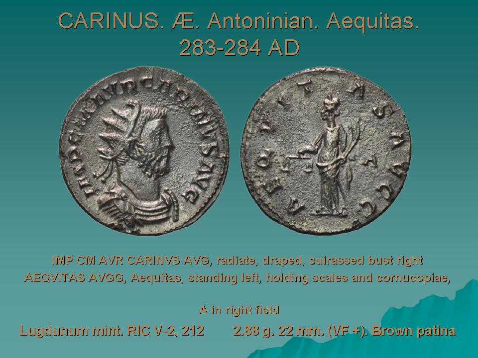 Not spectacular, not rare, probably dull, but a Carinus from Alexandria ...