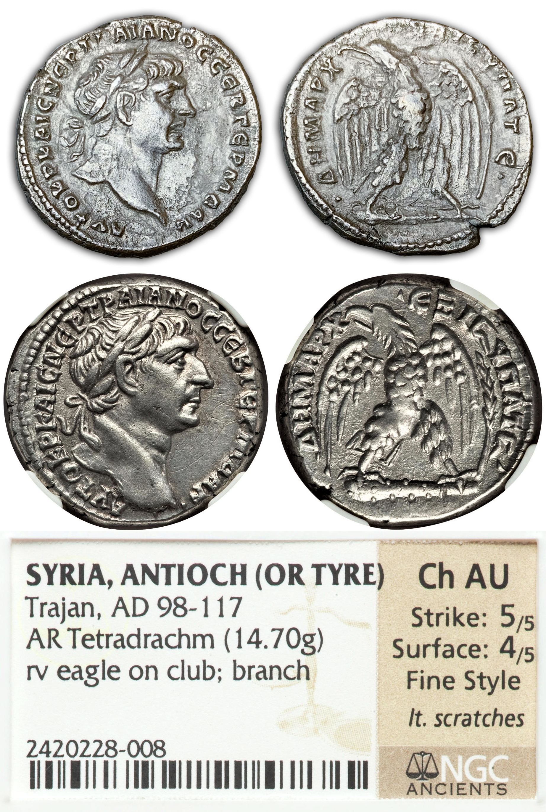 Trajan Tetradrachm - not sure what Prieur / RPC ID - ID Help ...