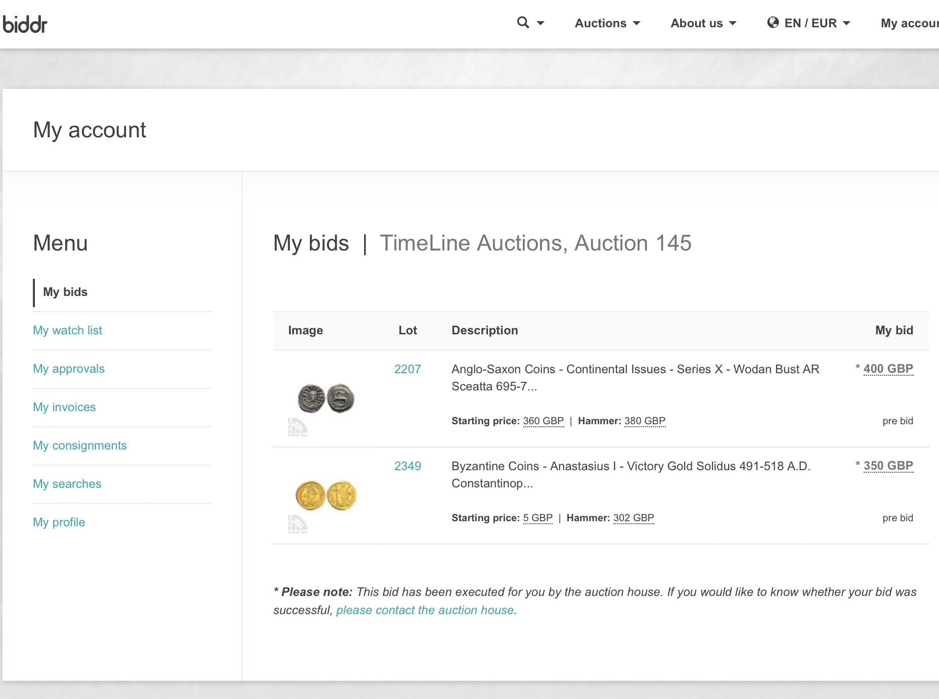 Timeline Auctions problem - Byzantine Coins - Numis Forums