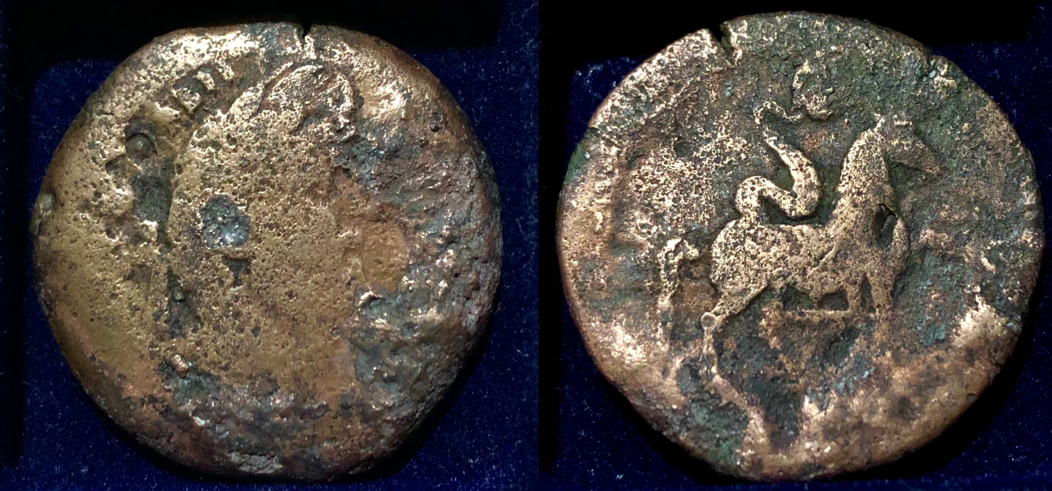 Agathodaemon riding a horse. - Roman Imperial Coins - Numis Forums