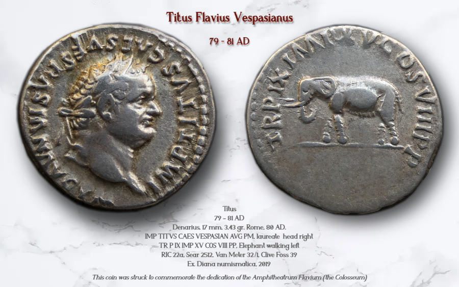 Titus: The First Games of the Colosseum - Roman Imperial Coins - Numis ...