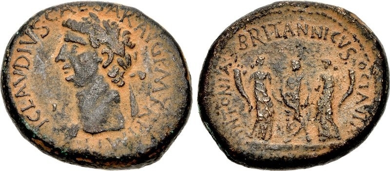 A Provincial Coin- the children of Emperor Claudius: Claudia, Octavia ...