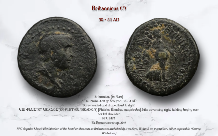 Anniversary of the Death of Britannicus - Roman Imperial Coins - Numis ...